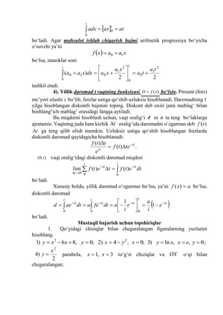 1. Aniq integralga keltiriladigan masalalar haqida. Aniq integra.docx