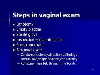 1. Terminology and History taking and exam in OBSGYN.ppt | Pregnancy ...