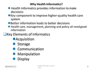 1. Health Informatics.ppt | Technology Industry | Industries