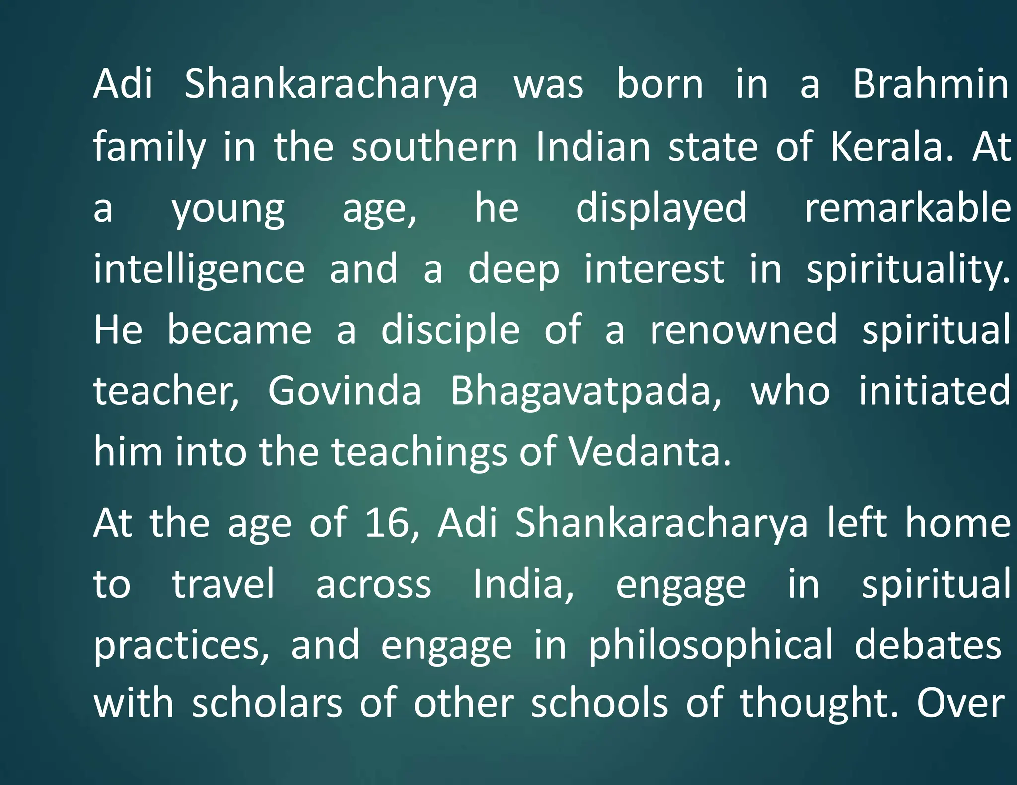 Adi Shankaracharya life history and his teachings | PPTX