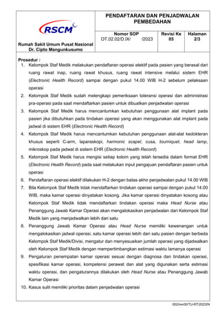 1. SOP PENDAFTARAN DAN PENJADWALAN PEMBEDAHAN.pdf