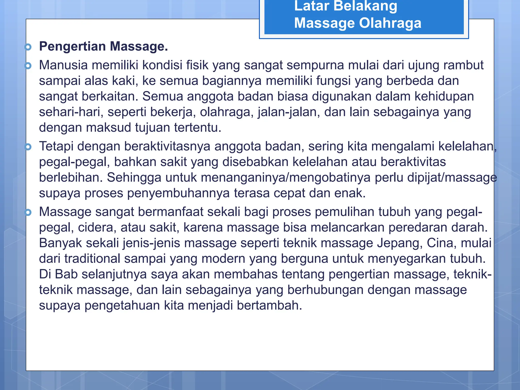 Gerakan Effleurage Massage Olahraga.ppt