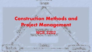 1. Construction Methods and Project Management Introduction.pdf | Civil ...