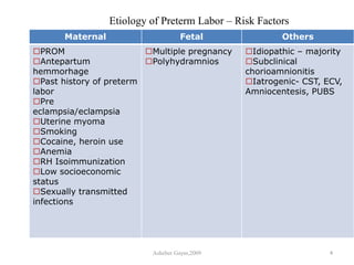 1.Preterm labor and Prematurity2.ppt