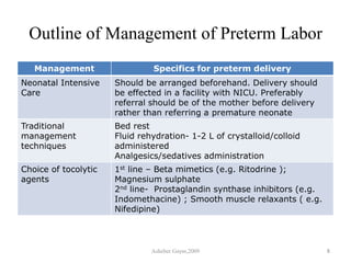 1.Preterm labor and Prematurity2.ppt