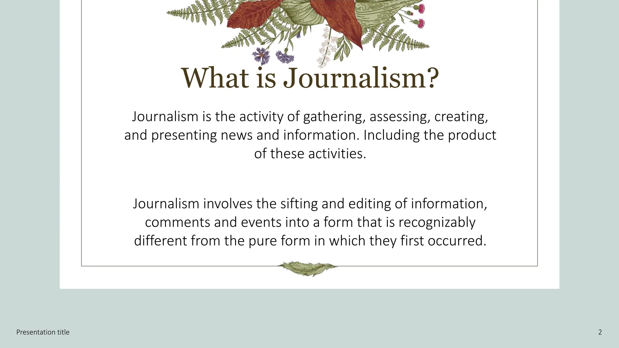 1. ENGLISH IN JOURNALISM - WRITING HEADLINES AND ANALYZING NEWSPAPER ...