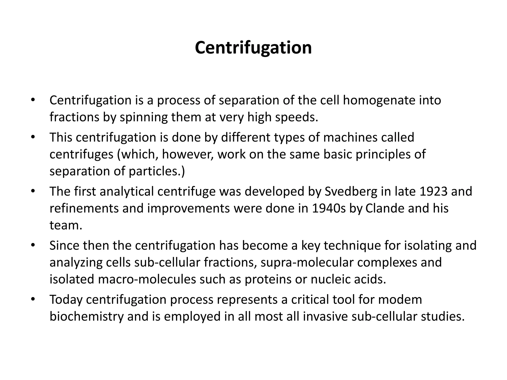 1. Cell Fractionation Centrifugation.pptx | Physics | Science