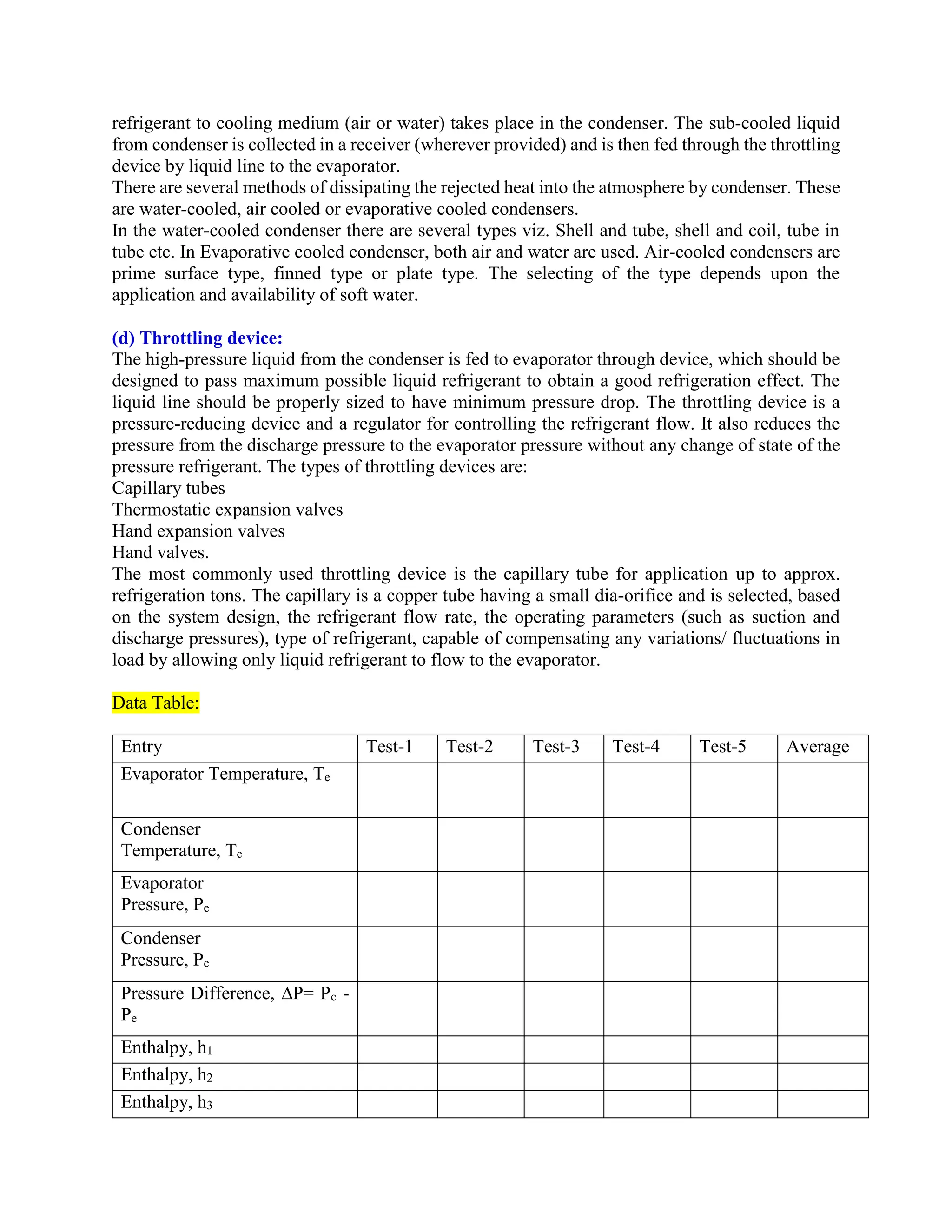 1. Study the vapor compression refrigeration cycle.docx