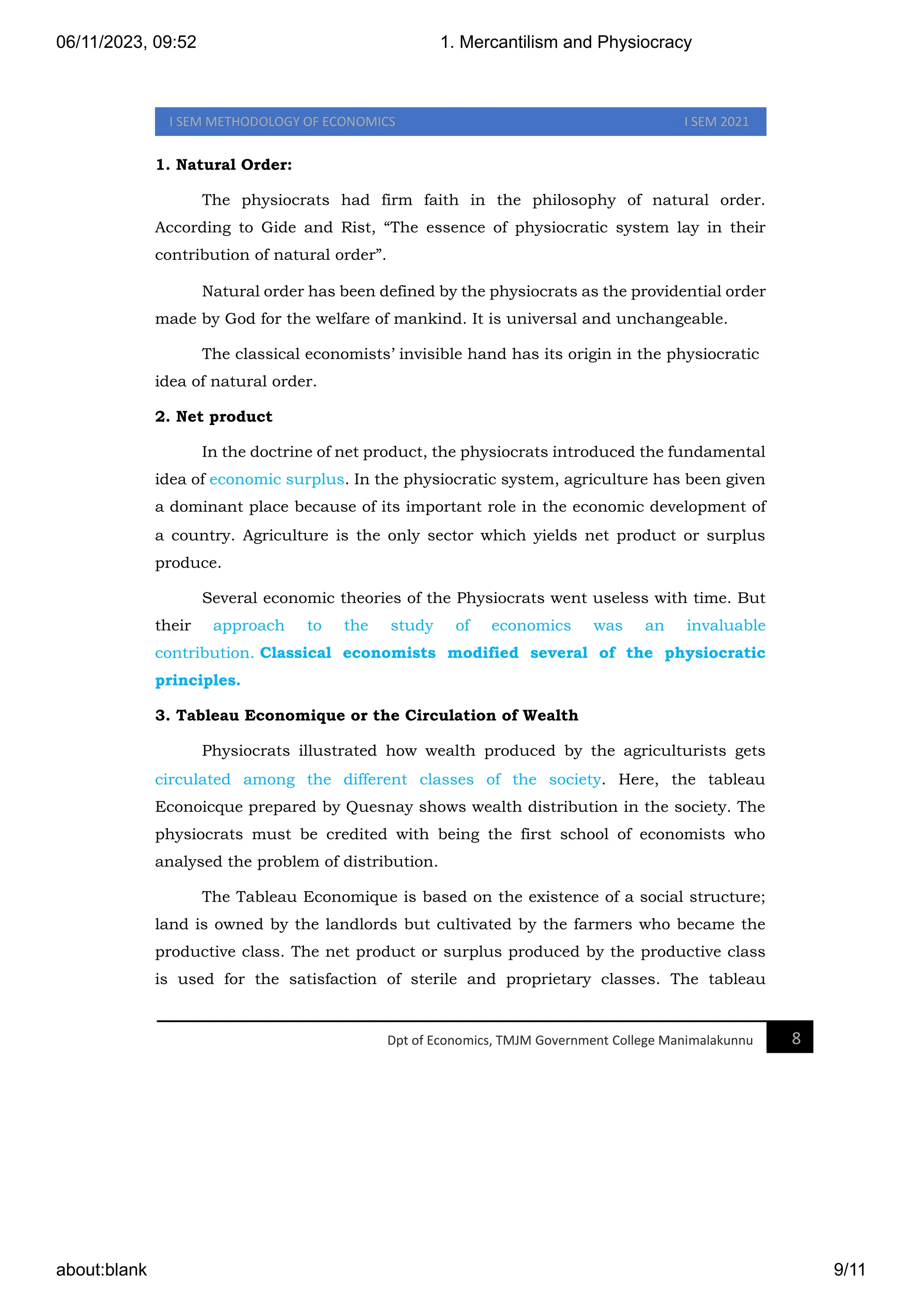 1. Mercantilism and Physiocracy.pdf