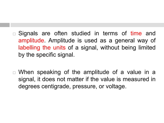 1. Classification and Characteristics of signals.ppt | Physics | Science