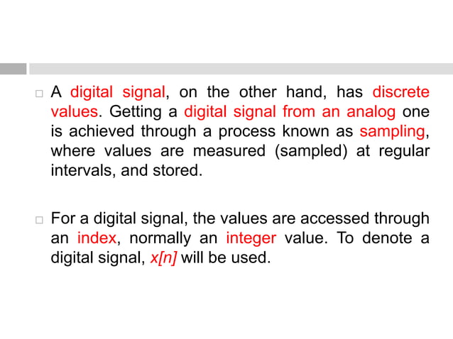1. Classification and Characteristics of signals.ppt | Physics | Science