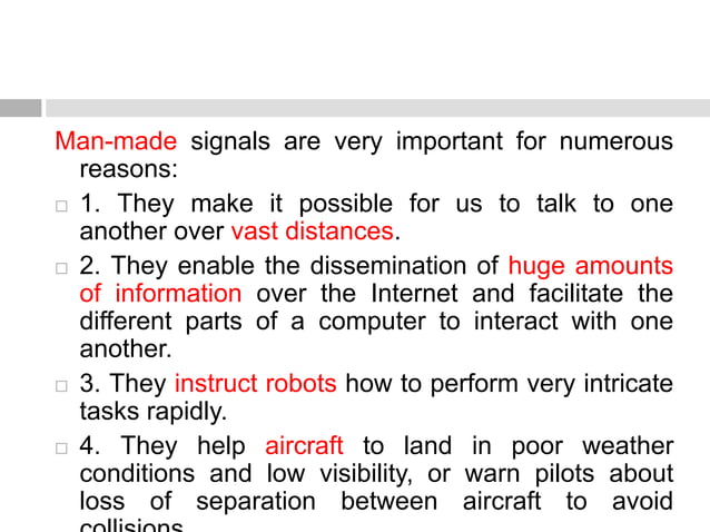 1. Classification and Characteristics of signals.ppt | Physics | Science