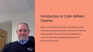 Sales Growth Strategies for Success: Colin William Deamer | PPTX