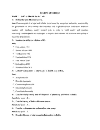 HISTORICAL BACKGROUND AND DEVELOPMENT OF PROFESSION OF PHARMACYnew ...