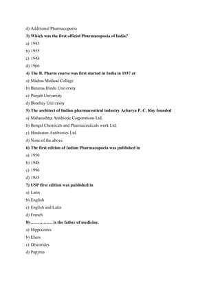 HISTORICAL BACKGROUND AND DEVELOPMENT OF PROFESSION OF PHARMACYnew ...