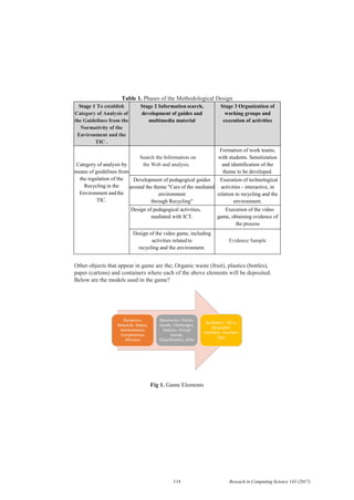 Ecologies of Learning, in the Development of a Video Game for the Formation of the Recycling ...