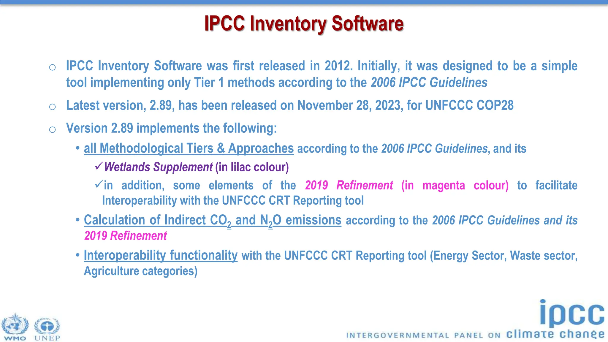 Overview of the IPCC Inventory Software for National Greenhouse Gas ...