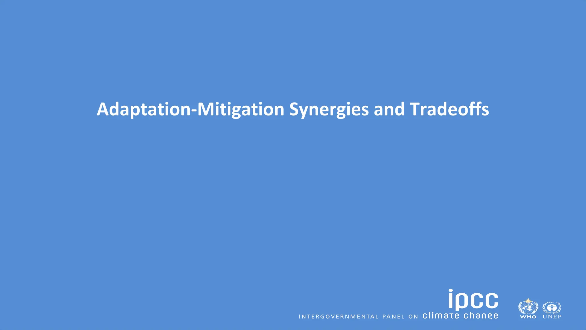 Adaptation-Mitigation Synergies and Tradeoffs | PPTX