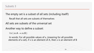 Set theory- Introduction, symbols with its meaning | PPTX