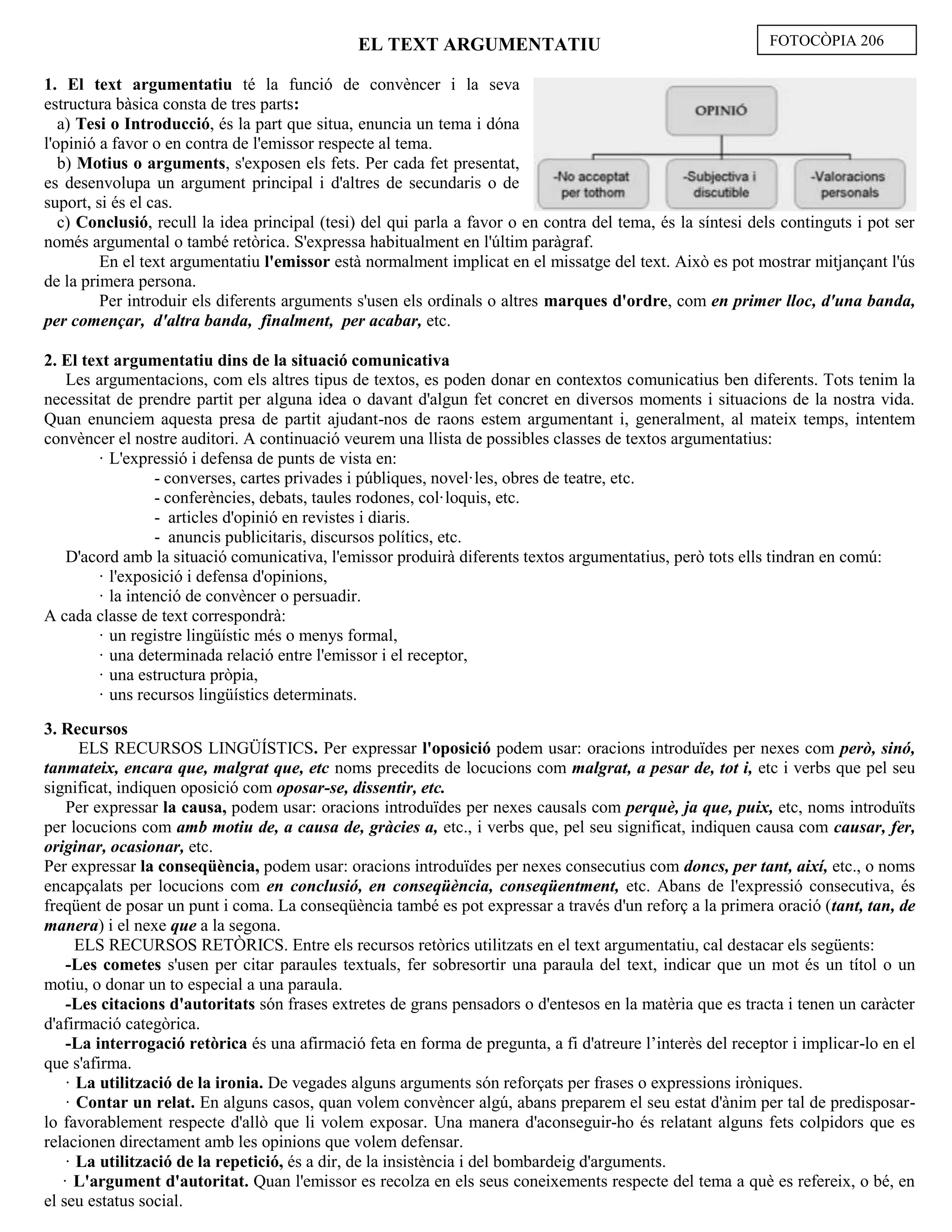 TEXTOS ARGUMENTATIUS - CATALÀ - LLENGUA CATALANA - COMENTARI TEXT | PPT