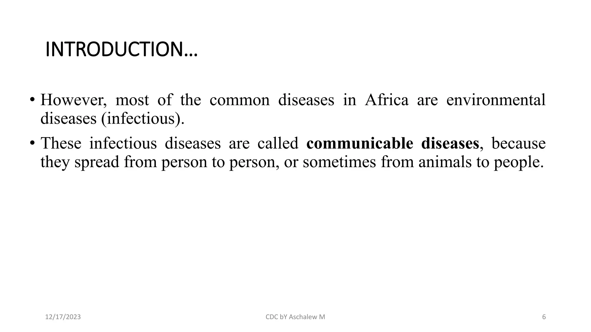 1.An introduction to communicable disease control | PPTX