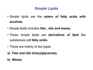 lipids, Def. Classification, Function.pptx