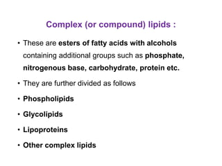 lipids, Def. Classification, Function.pptx