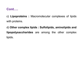 lipids, Def. Classification, Function.pptx