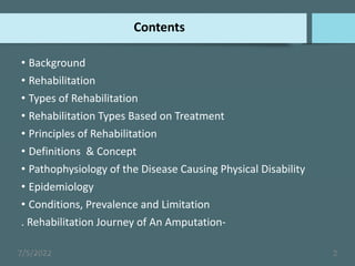 1. IPR. REHABILITATION INTRODUCTION (1) uopdated.pptx.pdf | Physical Therapy | Wellness