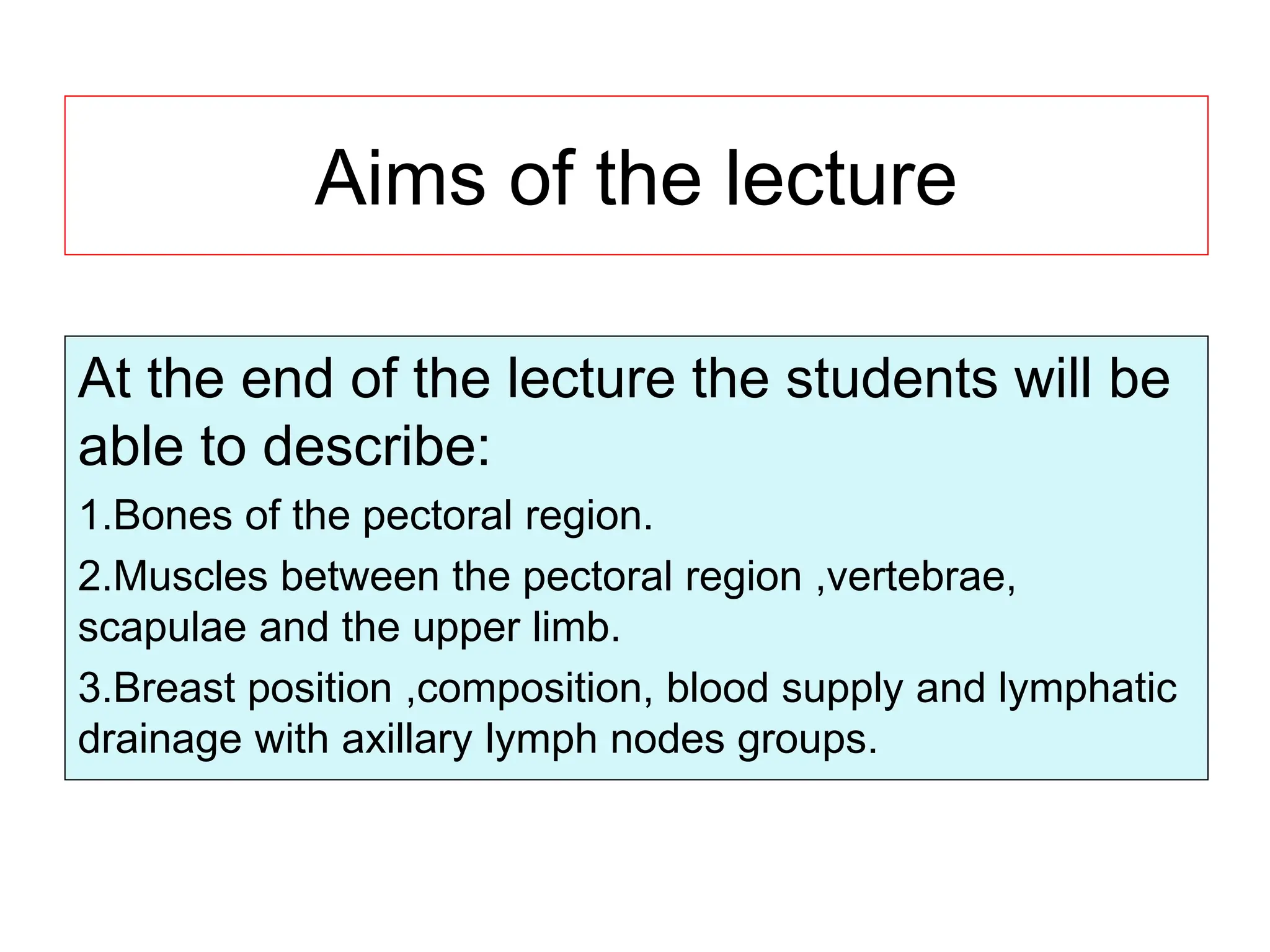 1.pectoral region | PPT