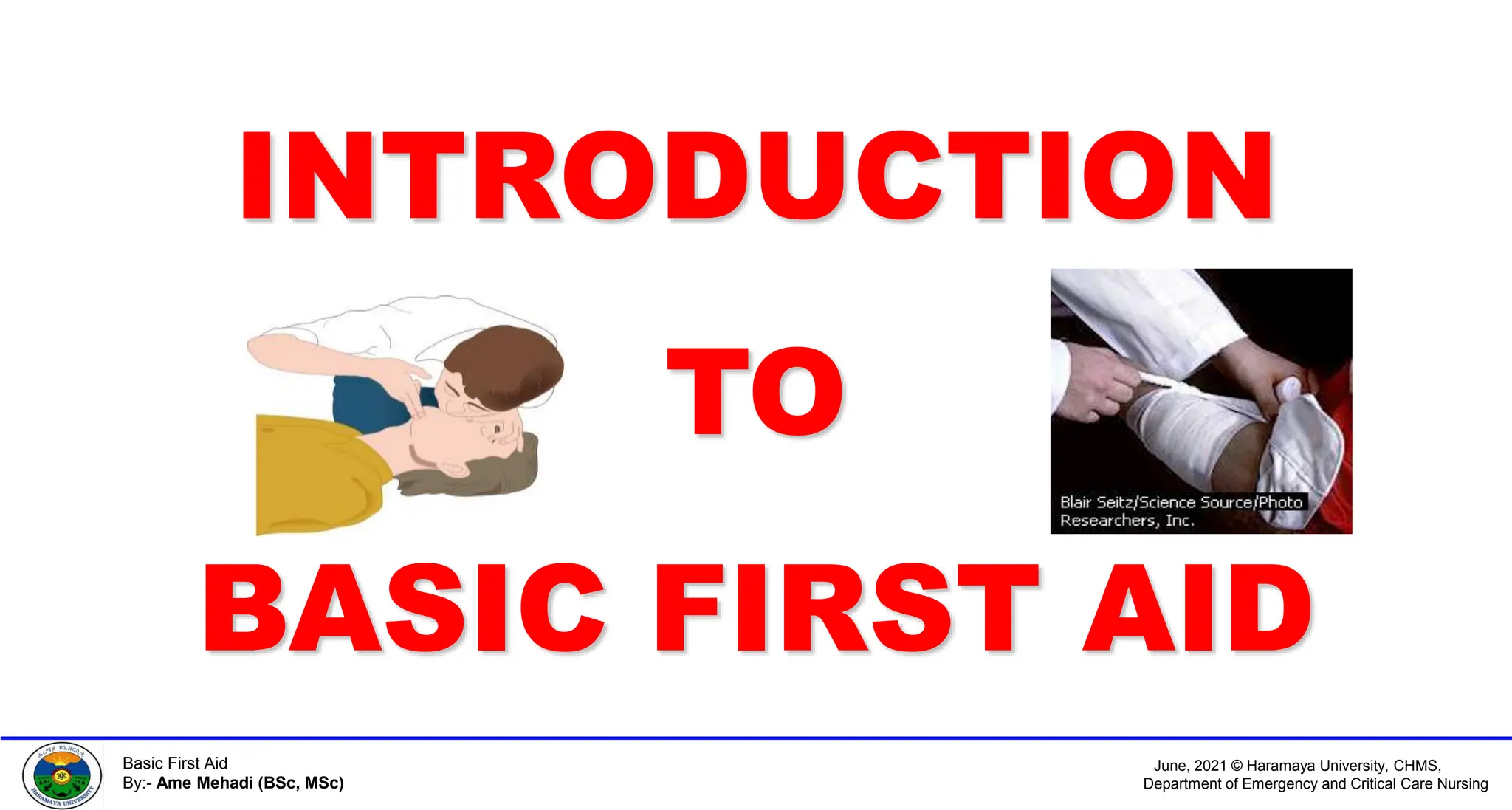 Introduction to basic First Aid | PPTX