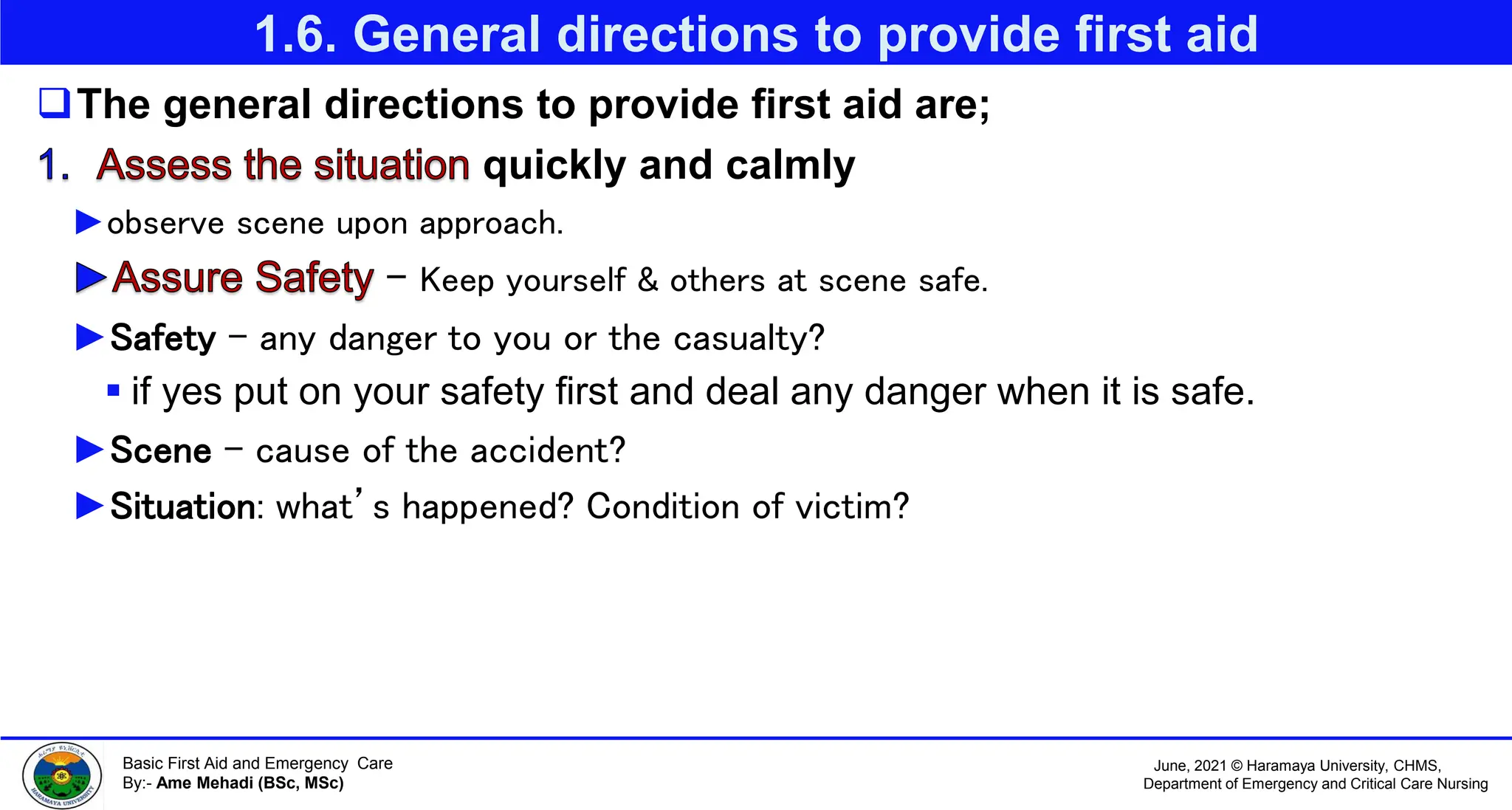 Introduction to basic First Aid | PPTX