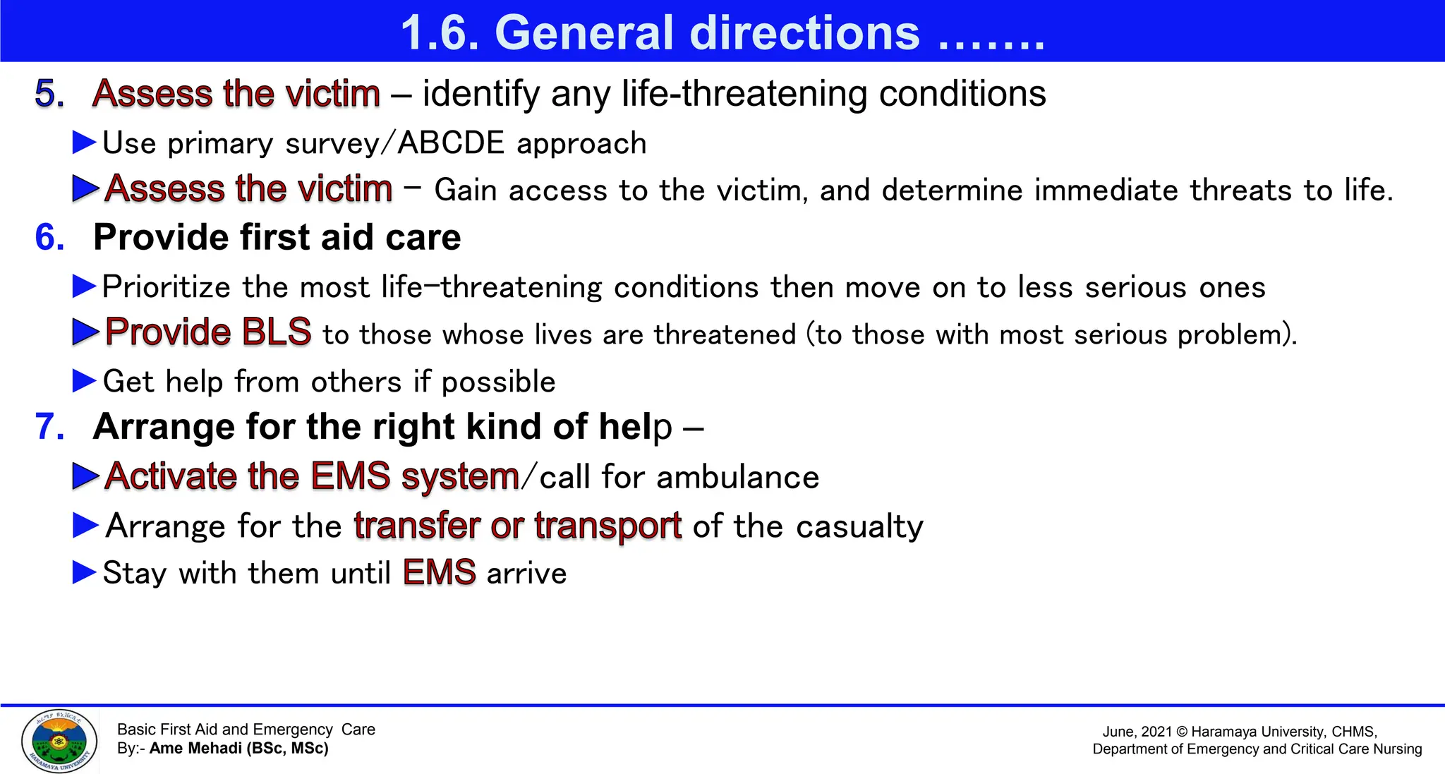 Introduction to basic First Aid | PPTX
