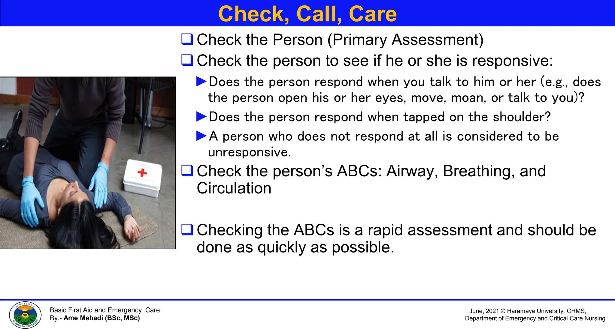 Introduction to basic First Aid | PPTX