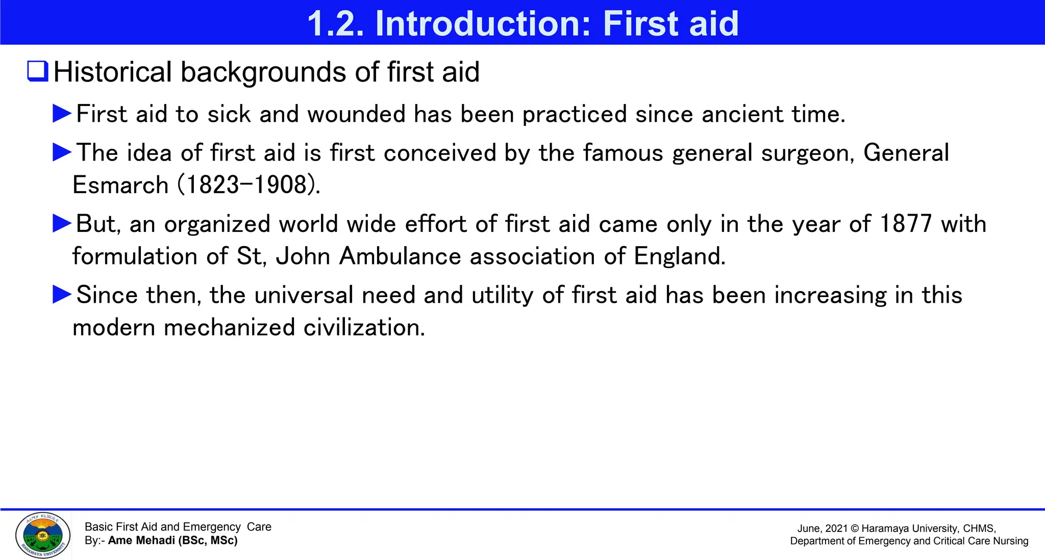 Introduction to basic First Aid | PPTX