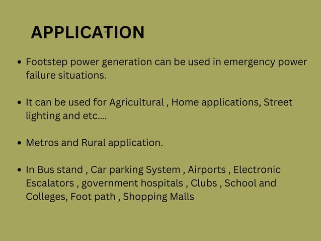 Footstep Power Generator Using Piezoelectric | PPT