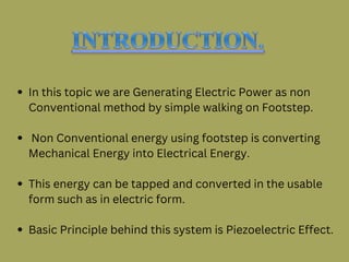 Footstep Power Generator Using Piezoelectric | PPT