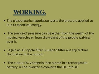 Footstep Power Generator Using Piezoelectric | PPT