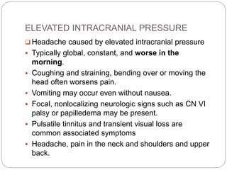 1.Ocular headache and the causes of raised ocular pressure | PPTX