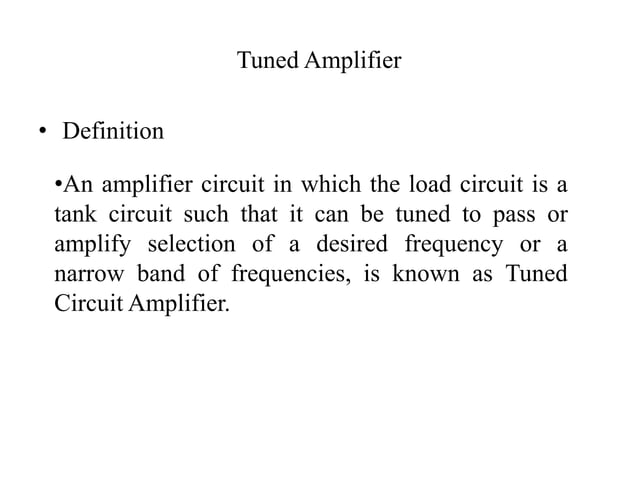 A Class-C Power Amplifiers Type of Tuned Amplifiers | PDF