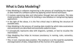 Data modelling it's process and examples | PPTX