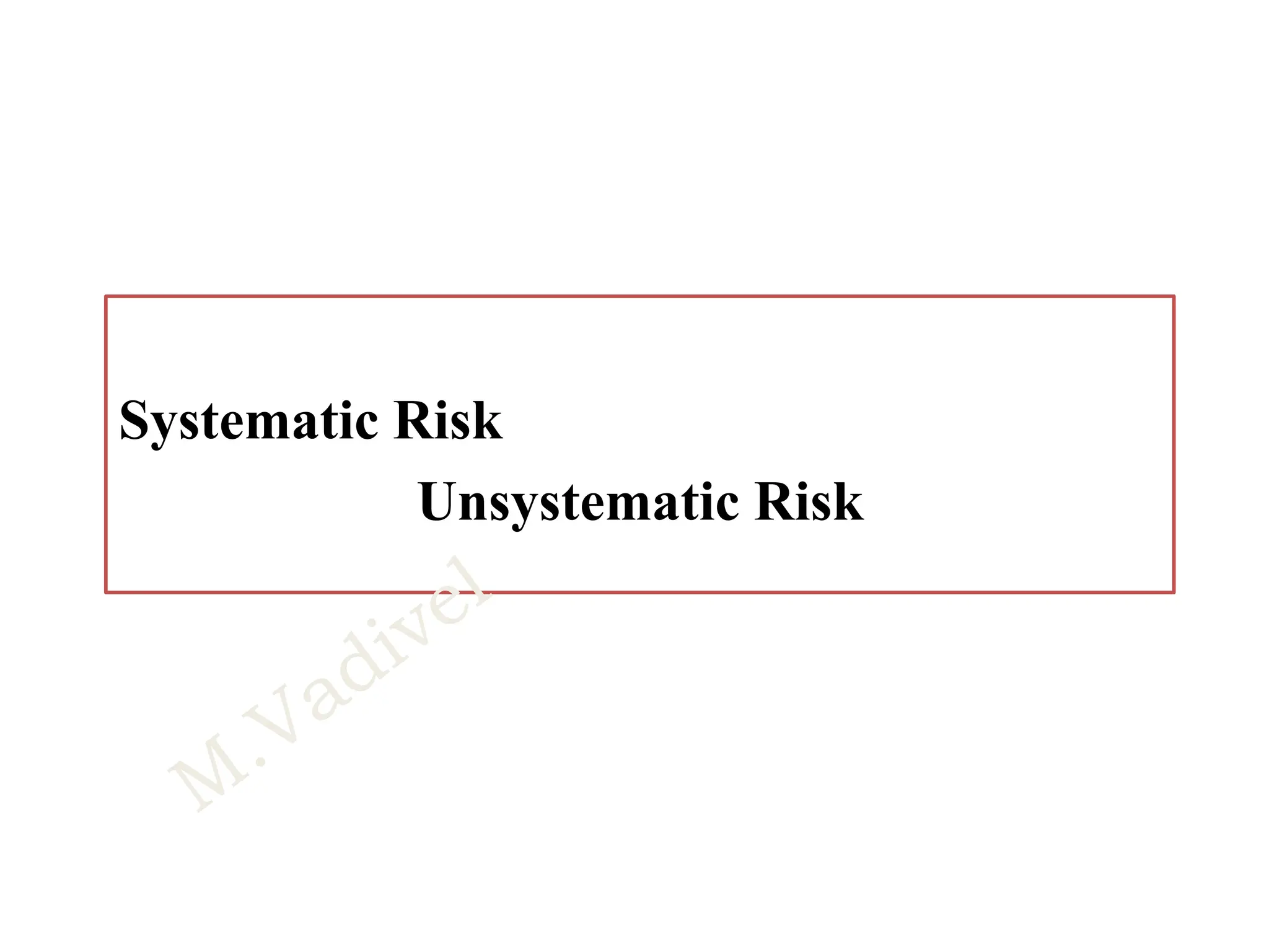 1. Risk and its different types of risk . | PPTX