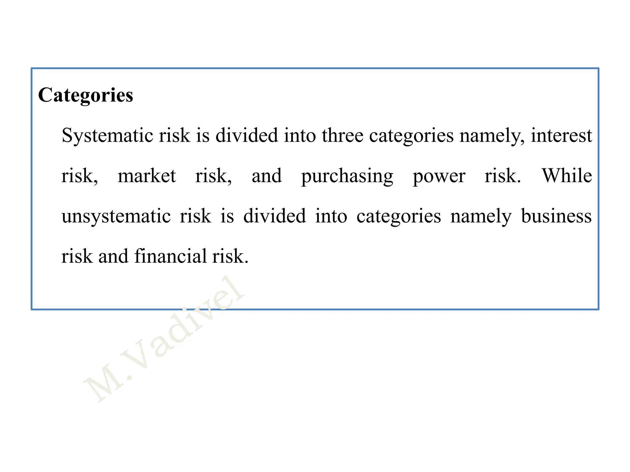 1. Risk and its different types of risk . | PPT