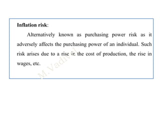 1. Risk and its different types of risk . | PPT