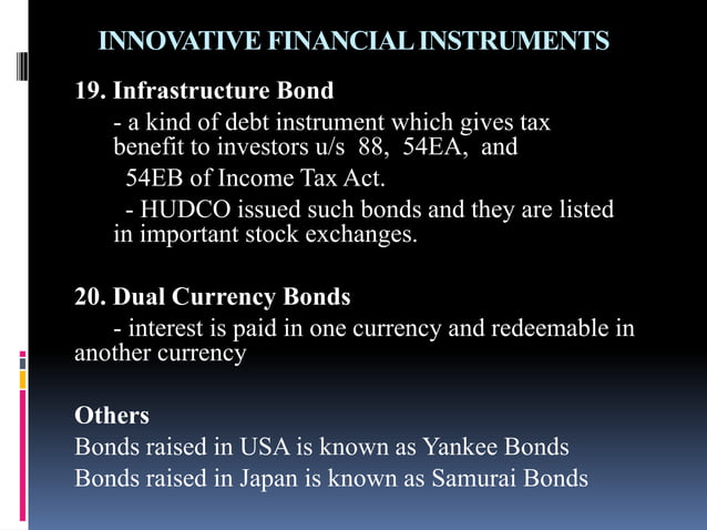 1.3 INNOVATIVE FINANCIAL INSTRUMENTS.pptx | Stocks and Bonds | Personal ...