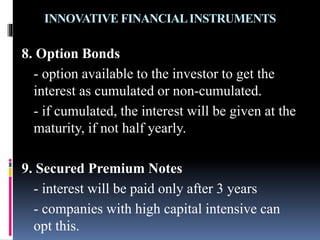 1.3 INNOVATIVE FINANCIAL INSTRUMENTS.pptx | Stocks and Bonds | Personal ...