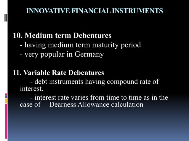 1.3 INNOVATIVE FINANCIAL INSTRUMENTS.pptx | Stocks and Bonds | Personal ...