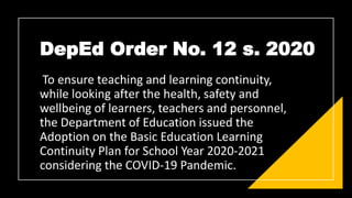 1.pptx dep ed order no. 12 s. 2020- inset | PPTX