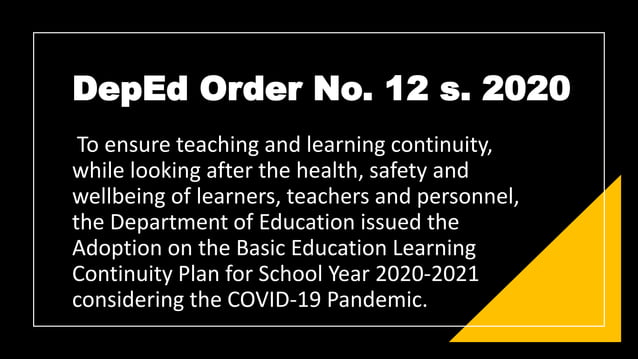 1.pptx dep ed order no. 12 s. 2020- inset | PPTX