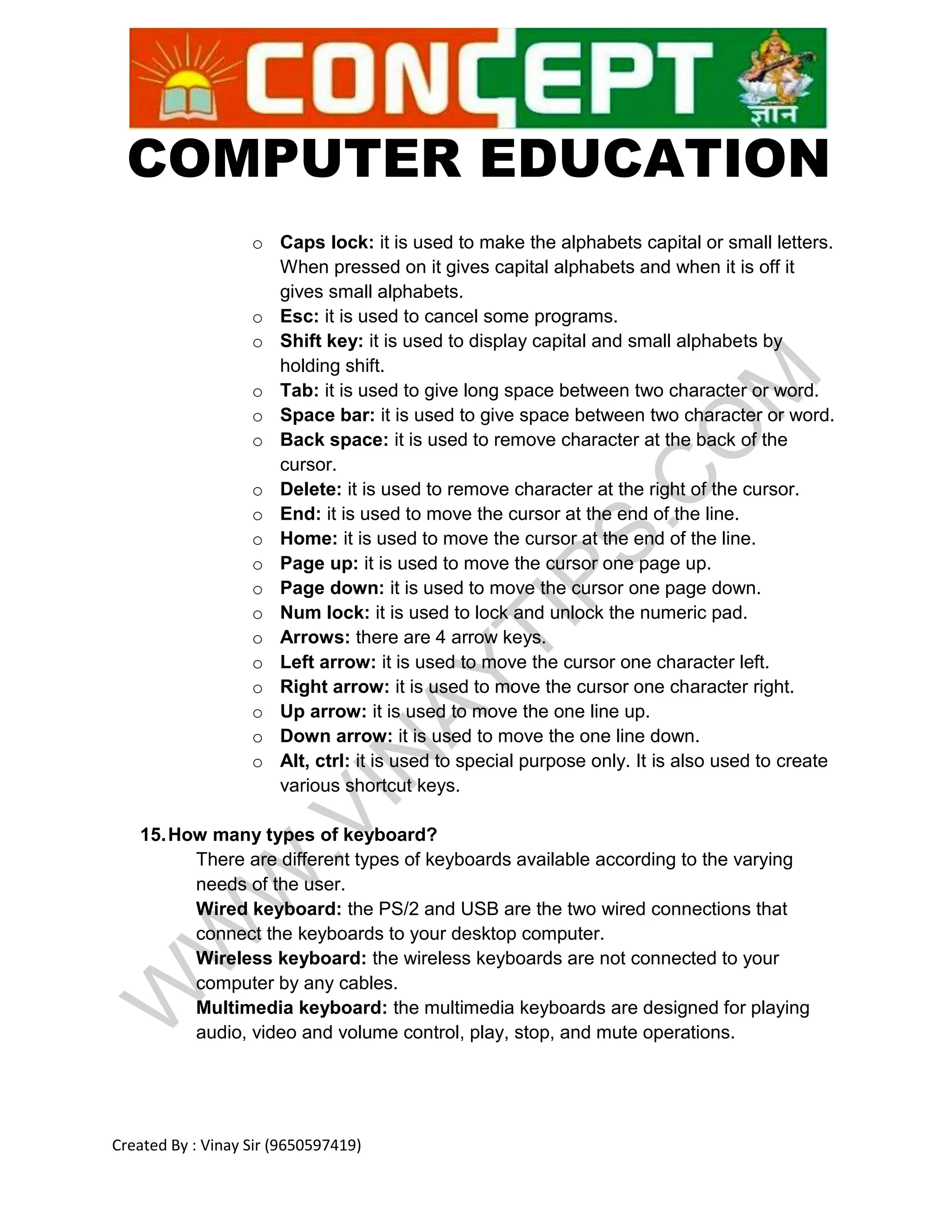 1 Basic Computer Notes In English 1 Pdf
